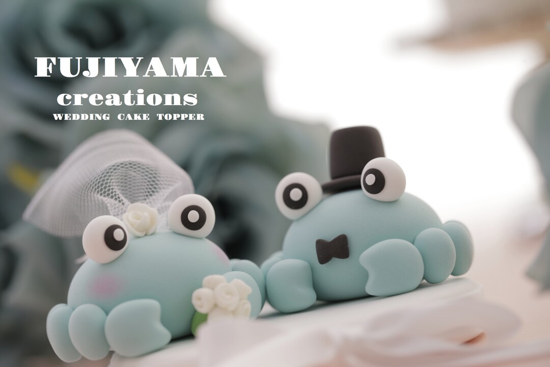 Crab Wedding Cake Topper,crab Bride and Groom Cake Topper,handmade ...