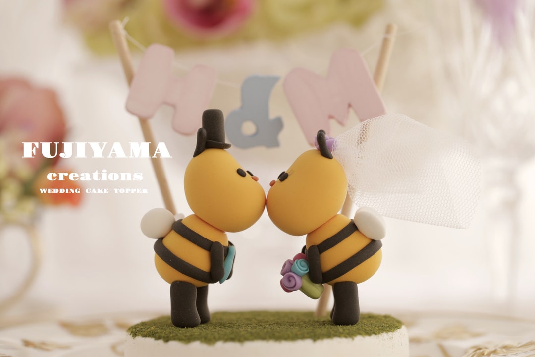 Kissing Bees Wedding Cake Topper,bee Cake Topper,ladybug Cake Topper ...