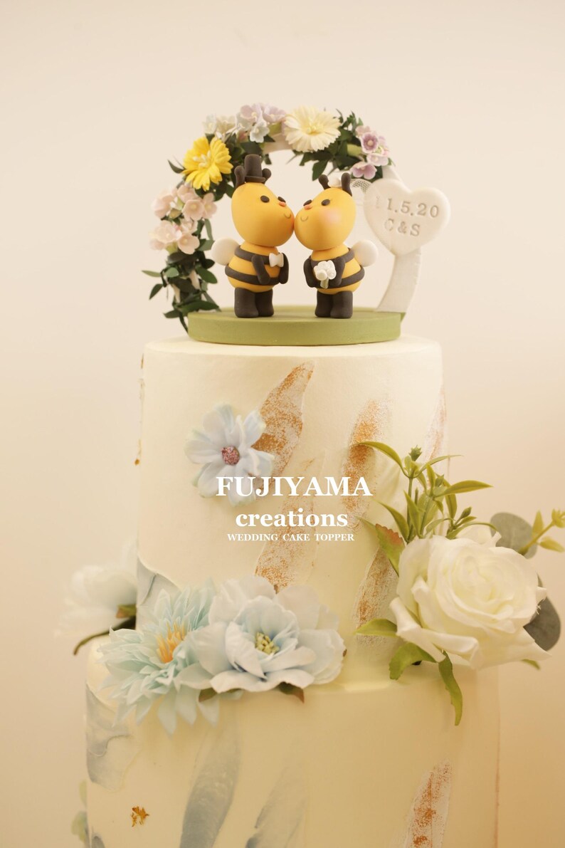 Kissing Bees Wedding Cake Topper,bee Cake Topper,ladybug Cake Topper ...