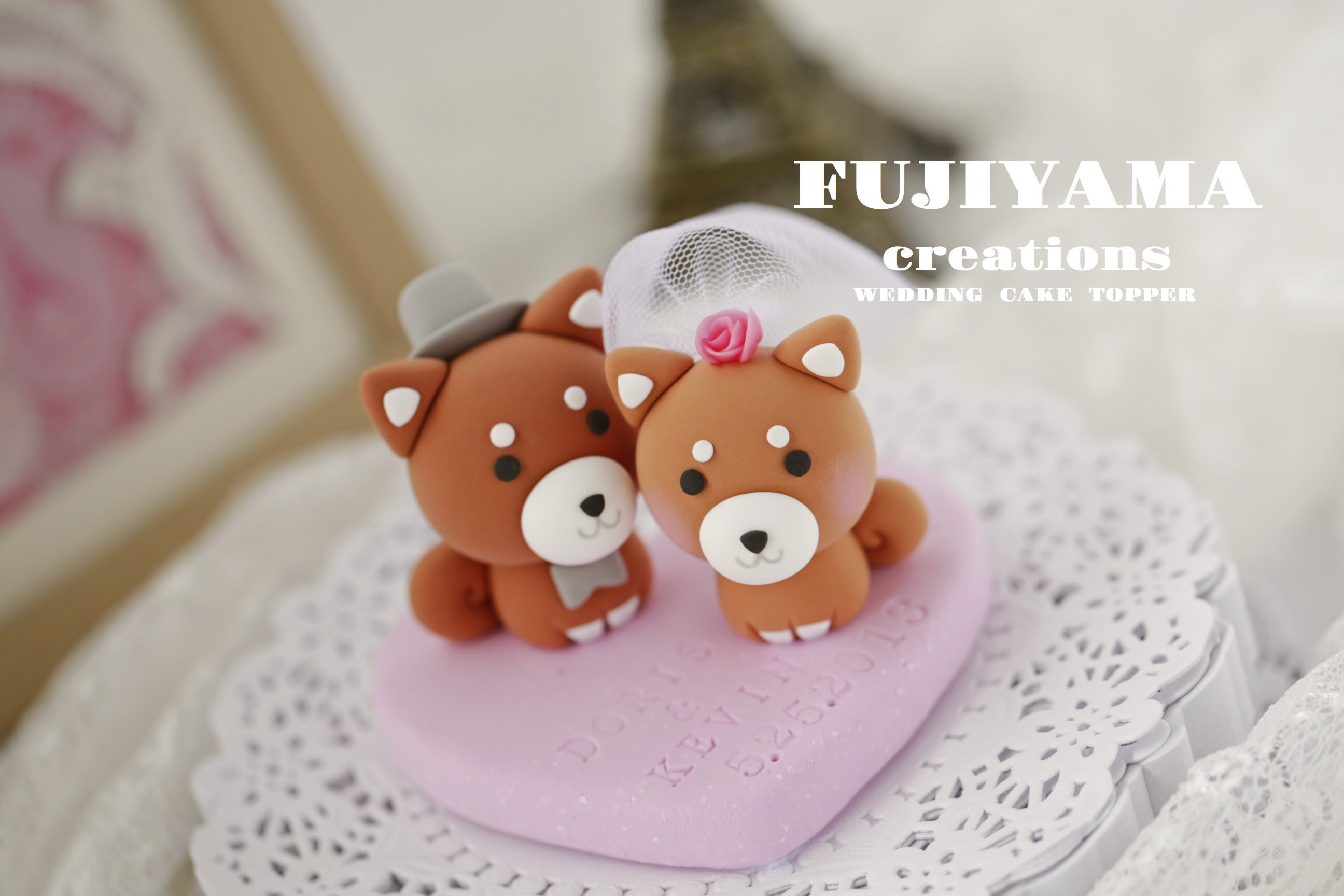 Shiba Inu Couple Wedding Cake Toppercustom Inu Dog Cake - Etsy