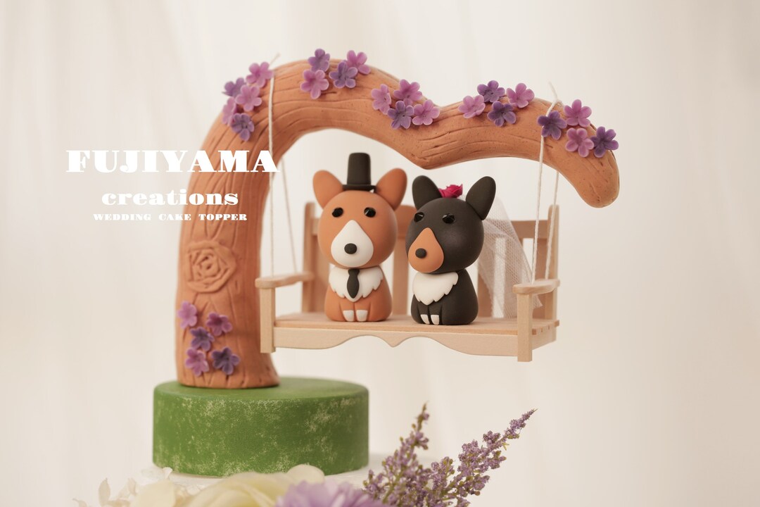 Corgi Couple Wedding Cake Topper,custom Corgi Cake Topper,pembroke ...