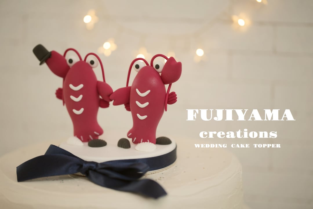 Lobster Wedding Cake Topper,lobsters Bride and Groom Cake Topper ...