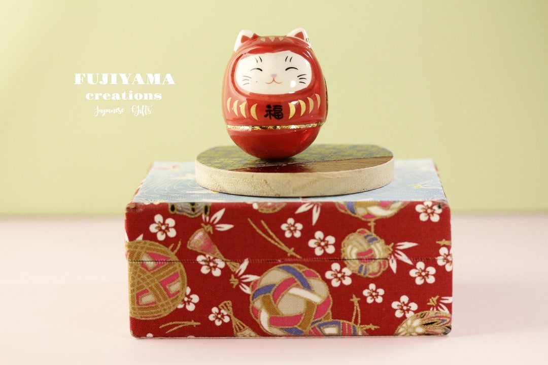 Japanese Daruma Cat Doll,valentine Gift for Her,girlfriend Gift ...