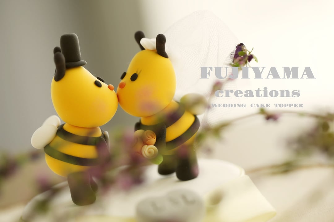 Kissing Bees Wedding Cake Topper,bee Cake Topper,ladybug Cake Topper ...