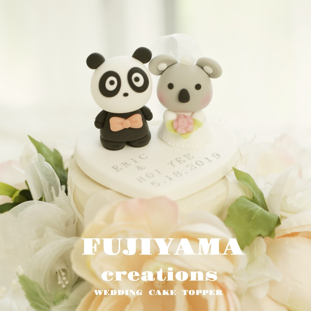 Koala and Panda Wedding Cake Topper,bride and Groom Cake Topper ...