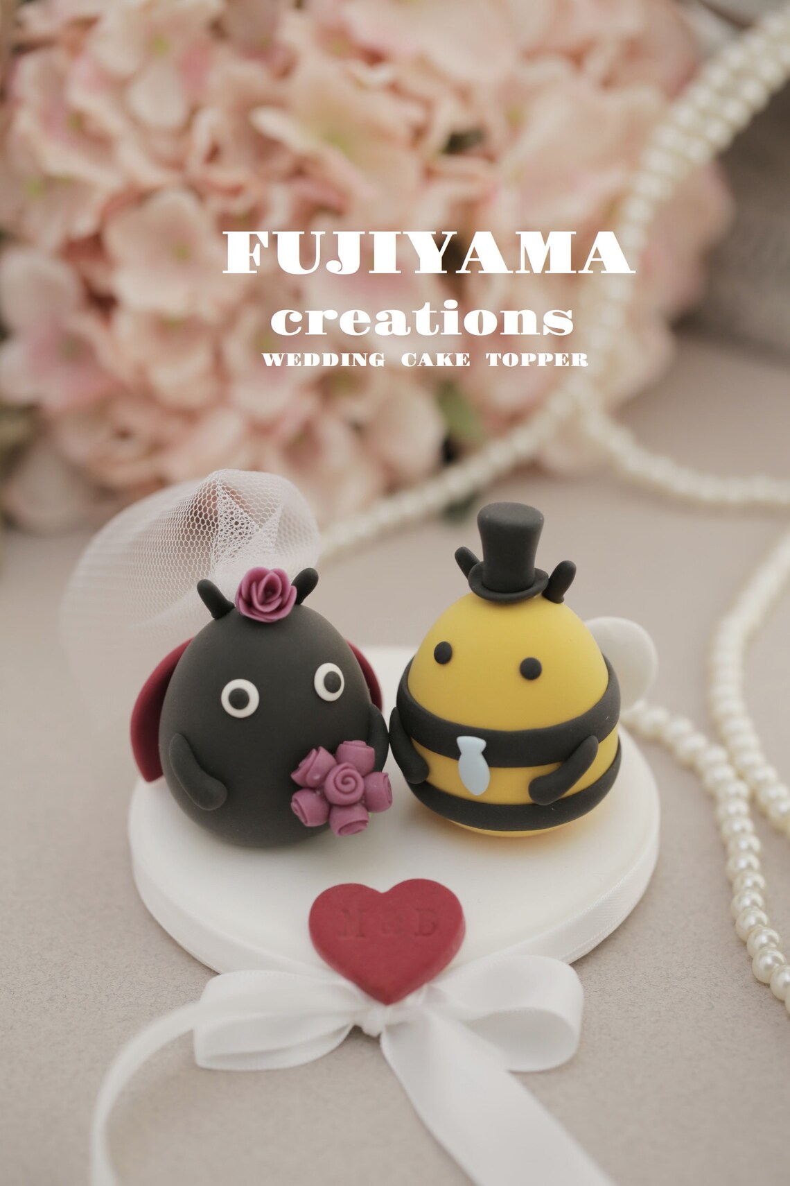 Ladybug and Bee Wedding Cake Topper,bees Cake Topper,ladybug Cake ...