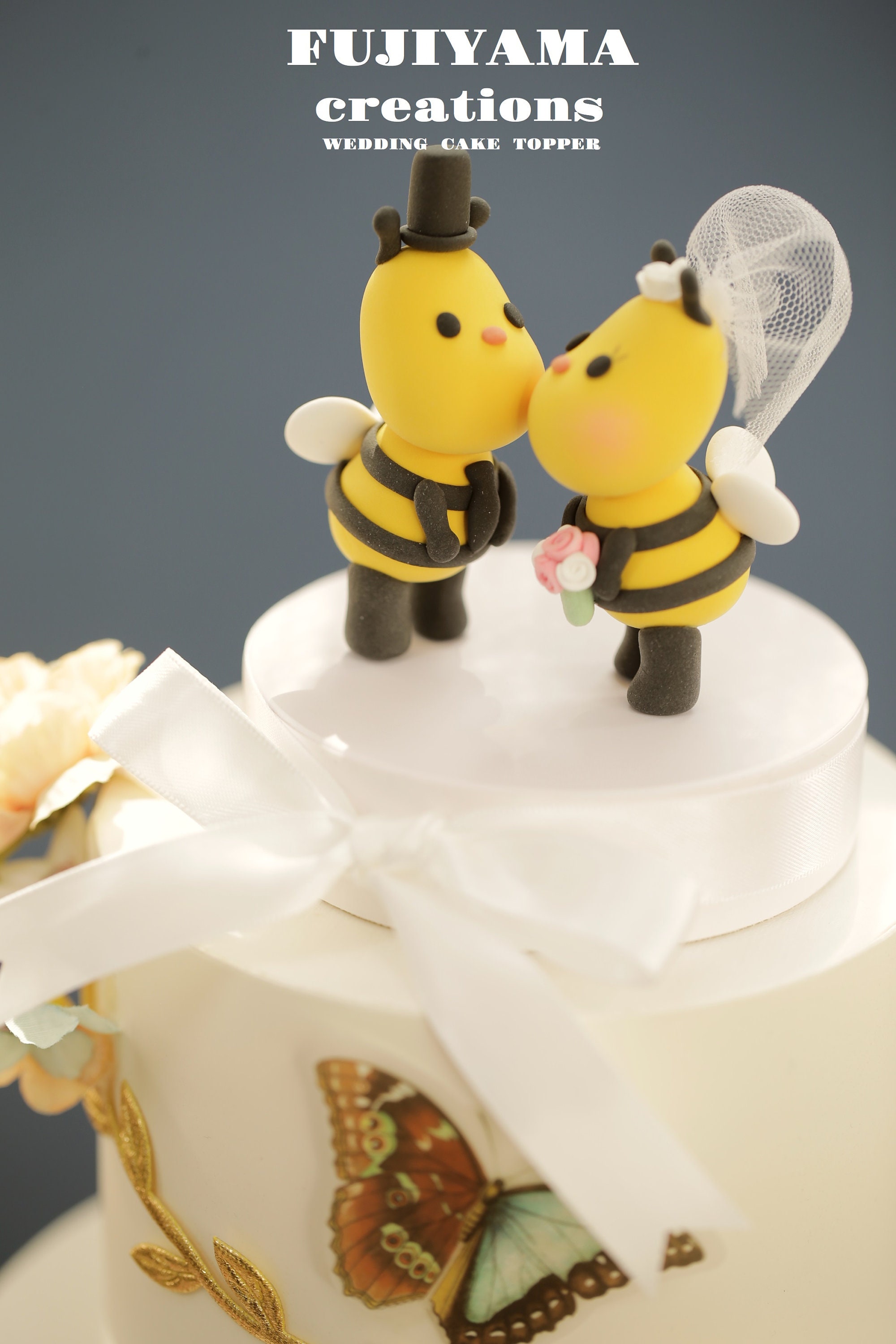 Kissing Bees Wedding Cake Topper,bee Cake Topper,ladybug Cake Topper ...