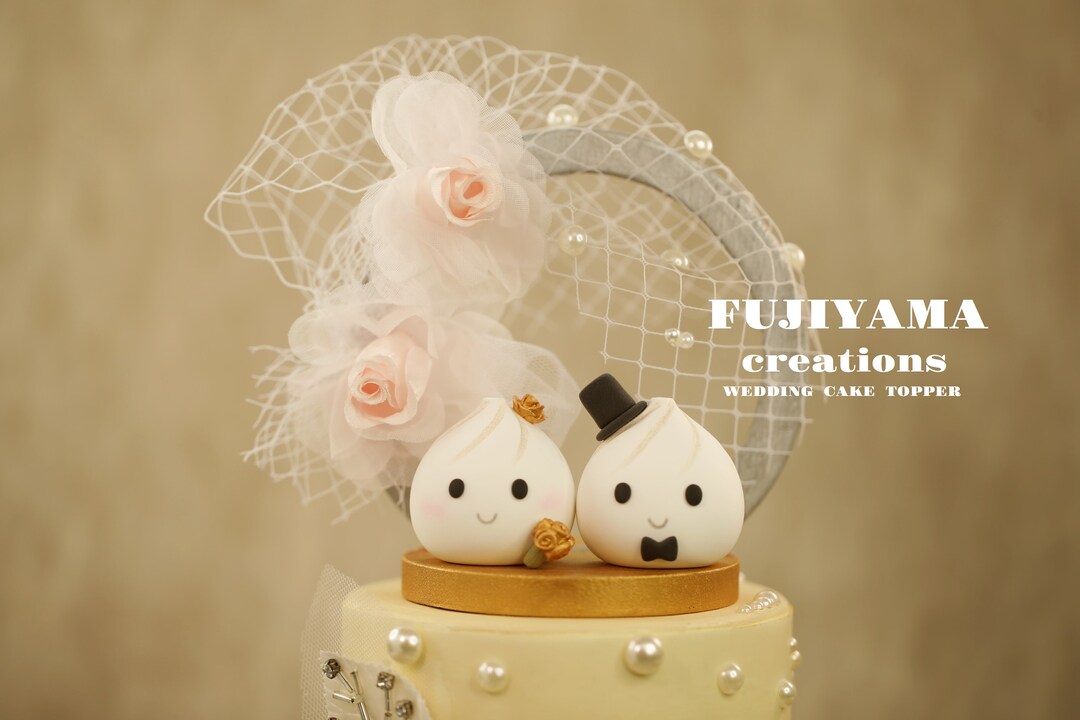 Cute Bao Wedding Cake Topper,handmade Couple Cake Topper,custom Cake ...