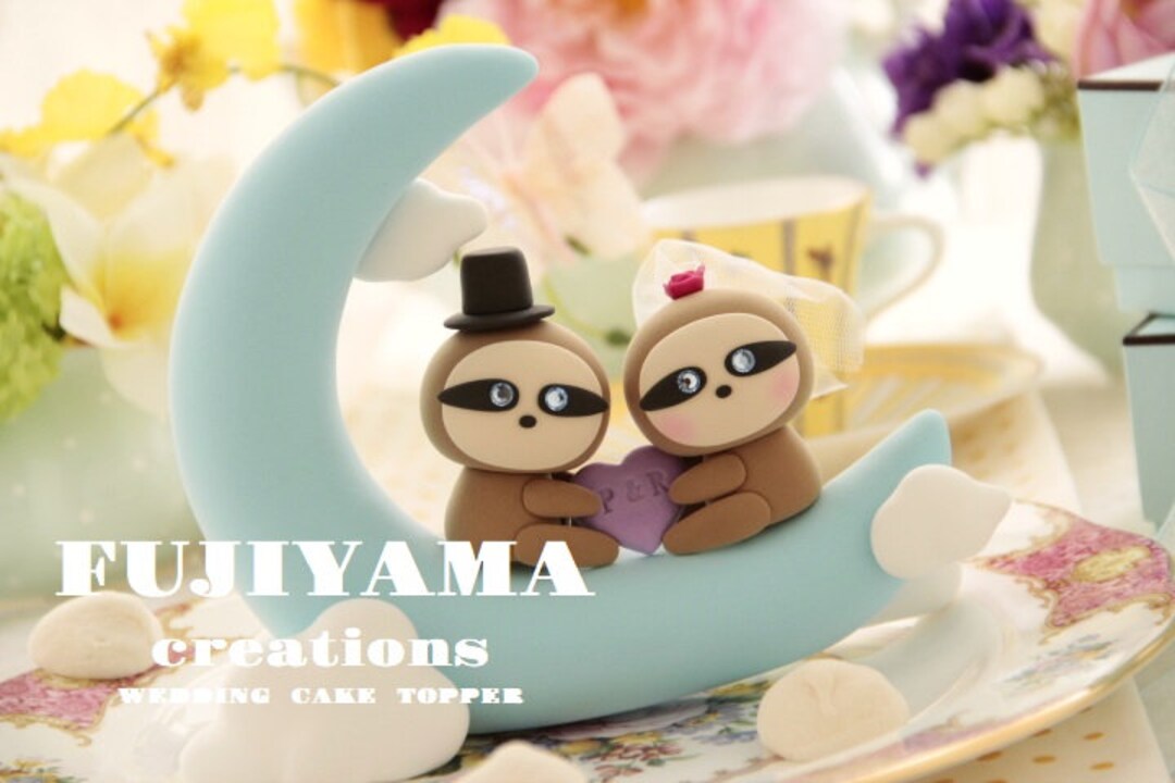 Sloth Couple Wedding Cake Topper,custom Cake Topper,handmade ...