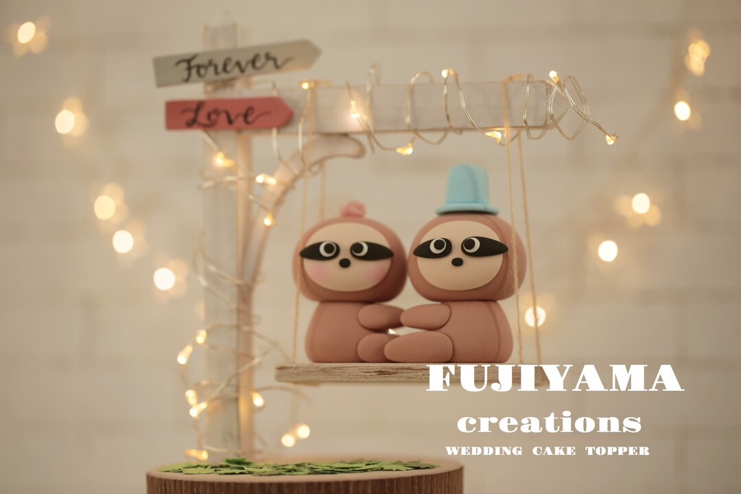 Sloth Couple Wedding Cake Topper,custom Cake Topper,handmade ...