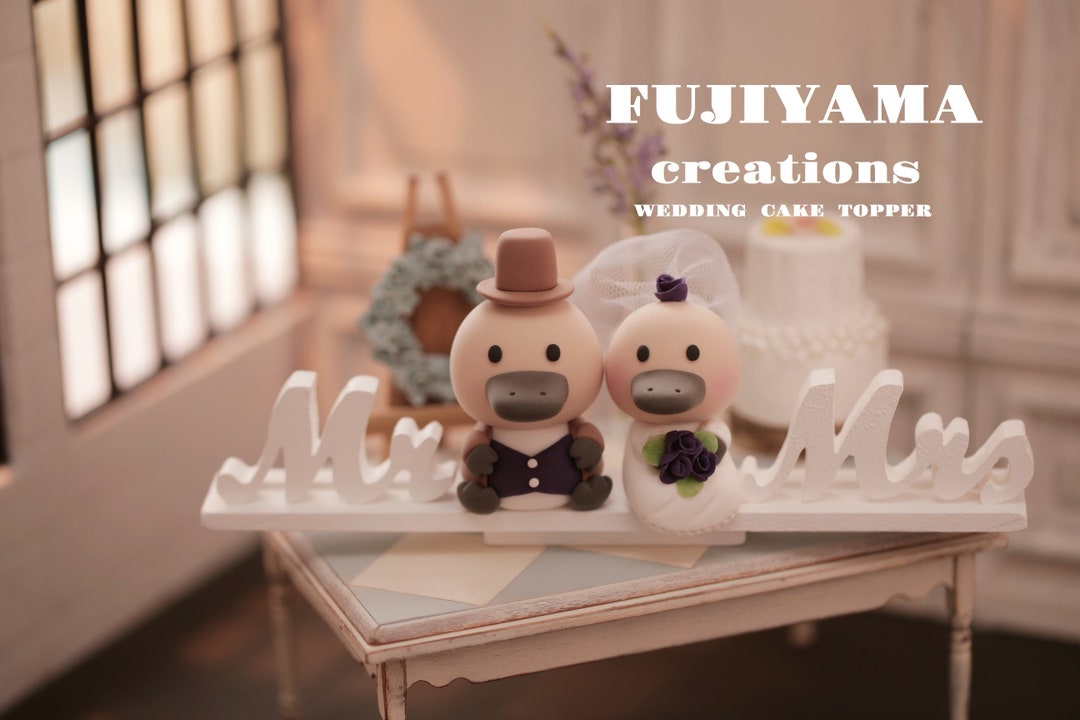 Platypus Wedding Cake Topper,custom Cake Topper,handmade Anniversary ...