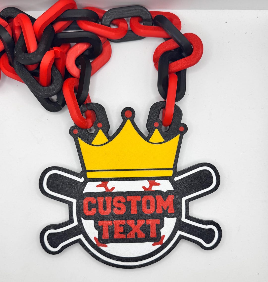 King and Queen of Baseball Softball Custom Logo Chains Swag Chains ...