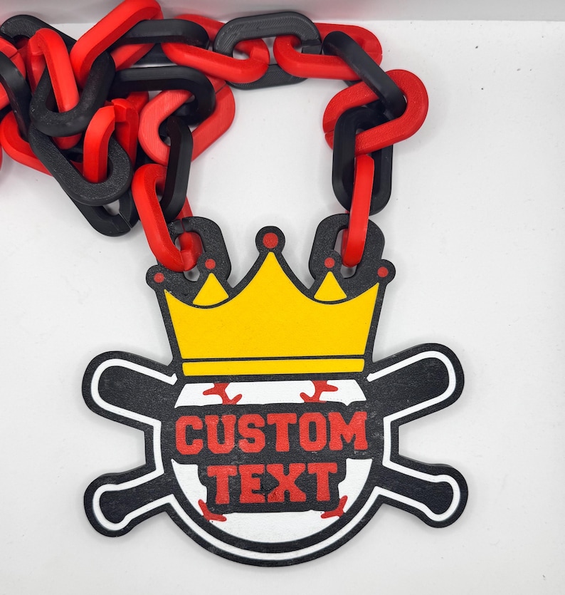 King and Queen of Baseball Softball Custom Logo Chains Swag Chains ...