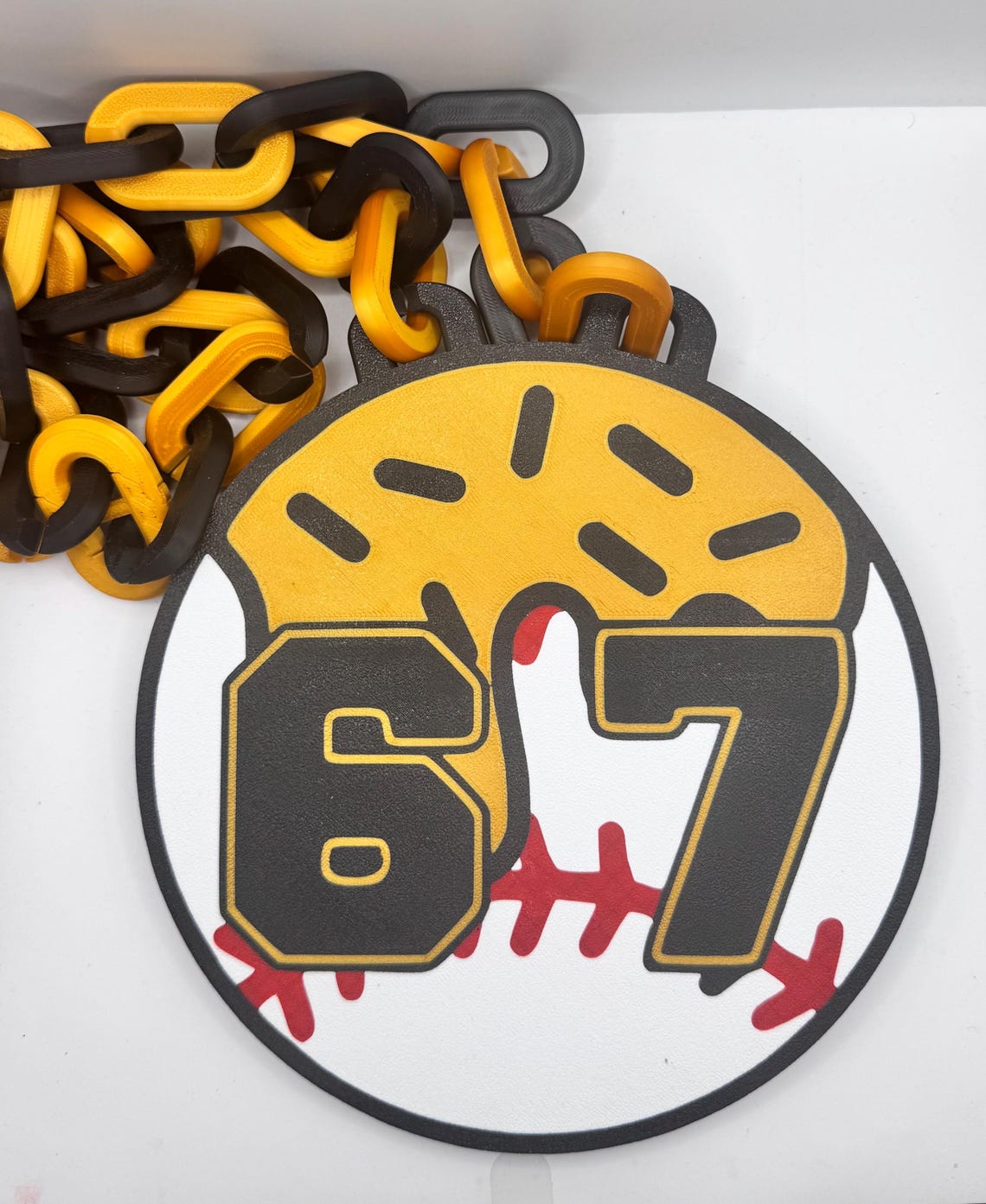 6 7 Logo Baseball Softball Custom Logo Chains Swag Chains Turnover ...