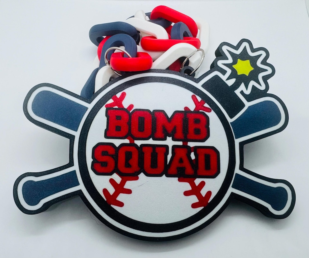 Bomb Squad Logo Baseball Softball Custom Logo Chains Swag Chains ...