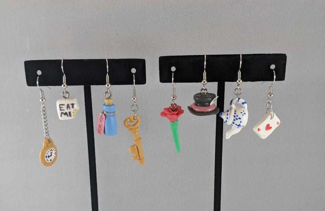 Alice in Wonderland Inspired Earrings, Alice in Wonderland Jewelry ...