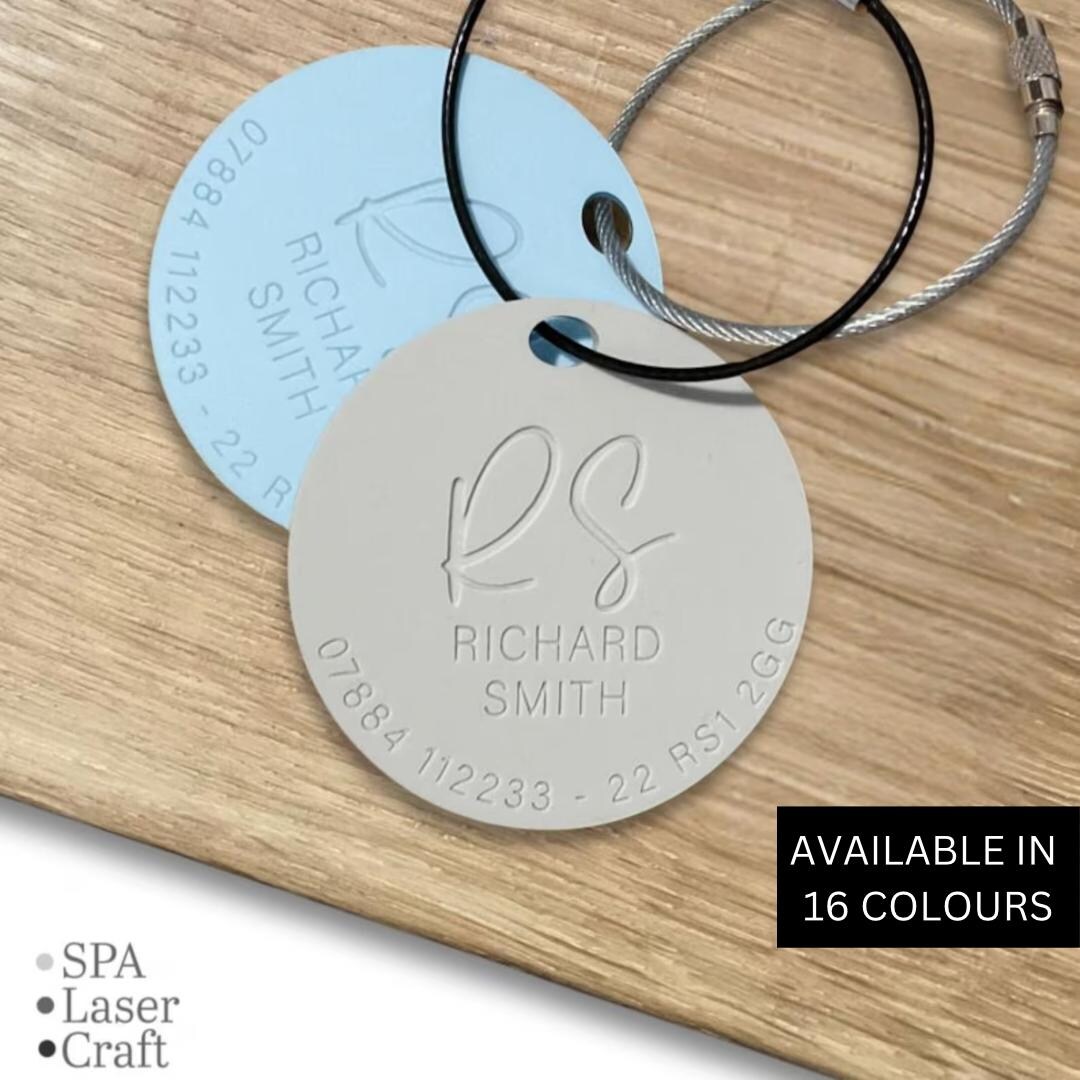 Personalised Luggage Tags Custom Engraved Acrylic Tags Light Luggage ...