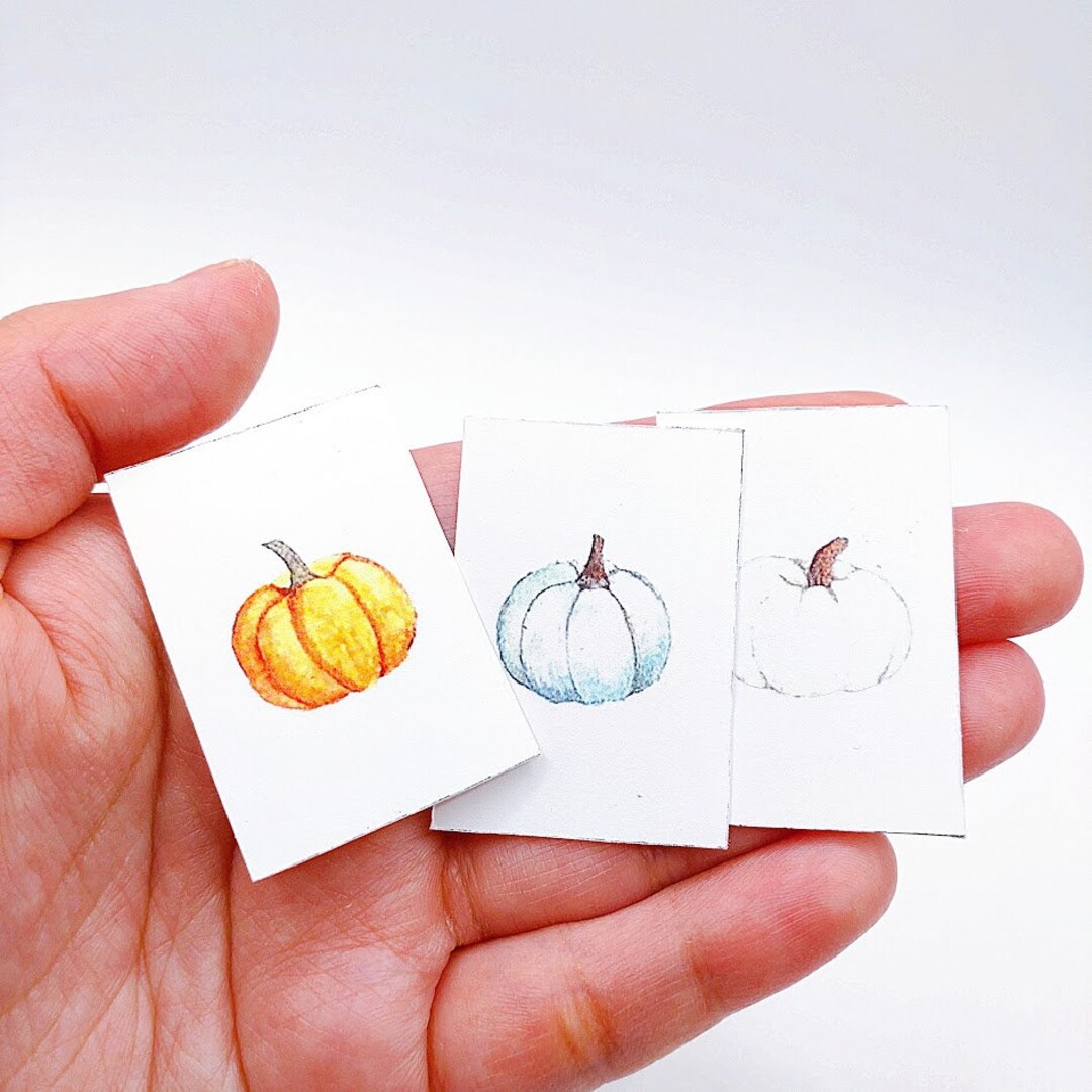 Miniature Autumn Wall Art Set of 3 for Dollhouseminiature - Etsy Sweden