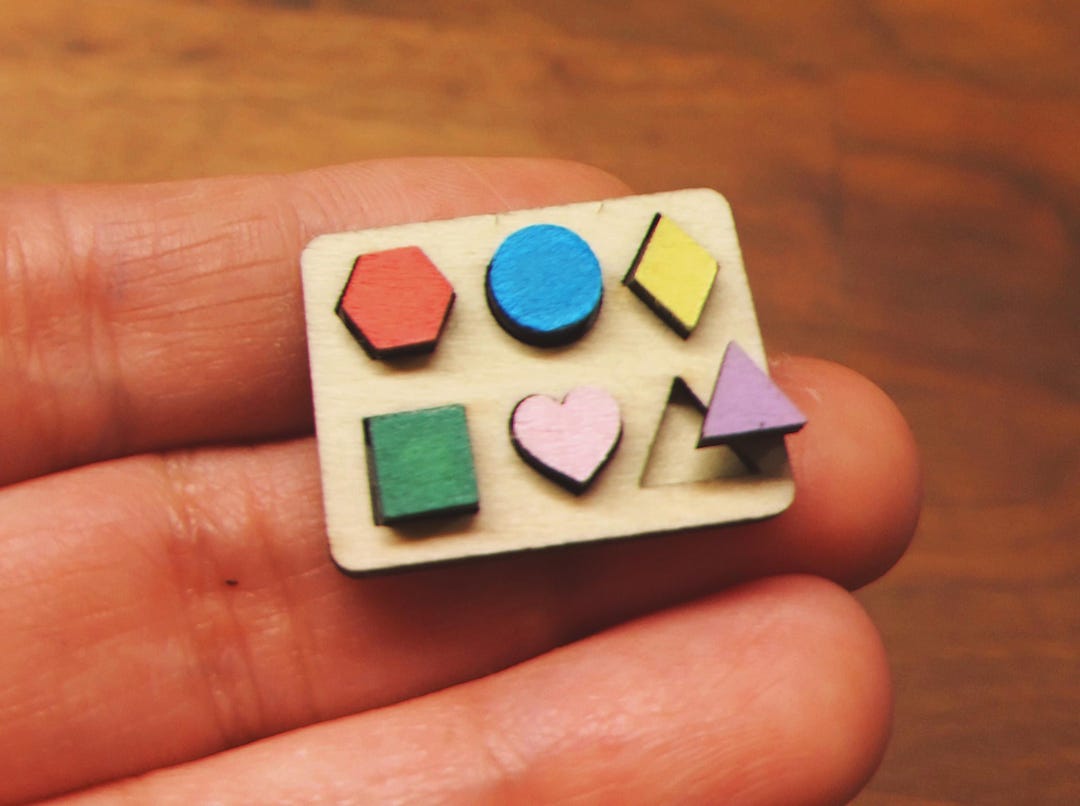 Miniature Basic Shapes Puzzle for Dollhouse 1:12,dollhouse Toy ...