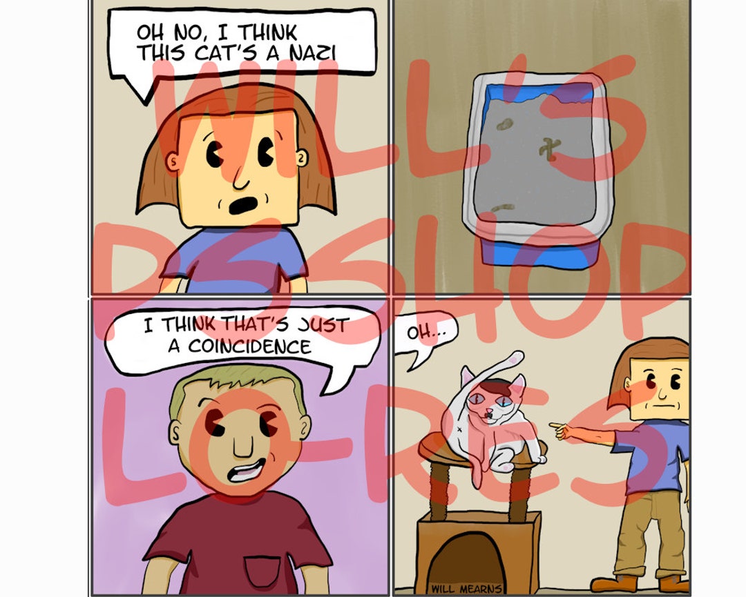 Hitler's Cat Comic, Digital Print low-res - Etsy