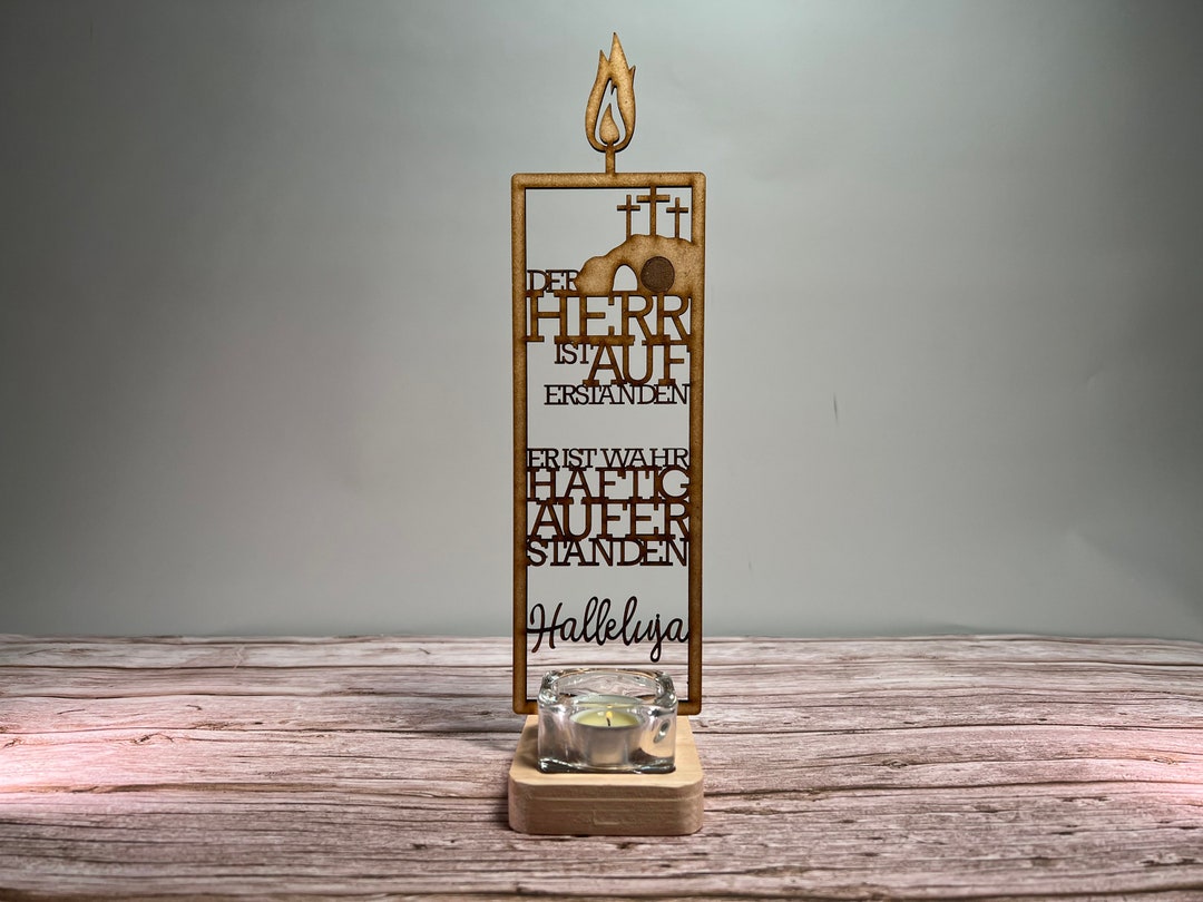 Easter Candle Easter Decoration Jesus Christian Hallelujah Tealight ...