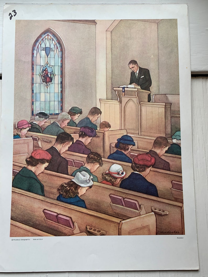 Sunday School Posters Vintage Church 1950s - Etsy