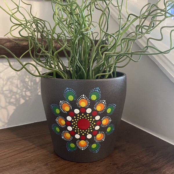 Dot Mandala Pot - Etsy
