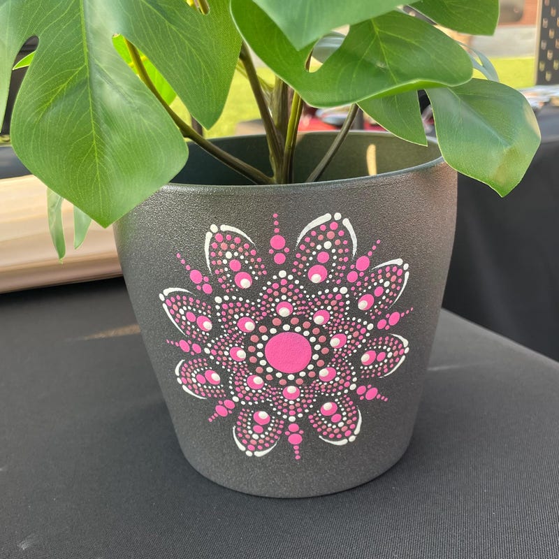 Dot Mandala Pot - Etsy