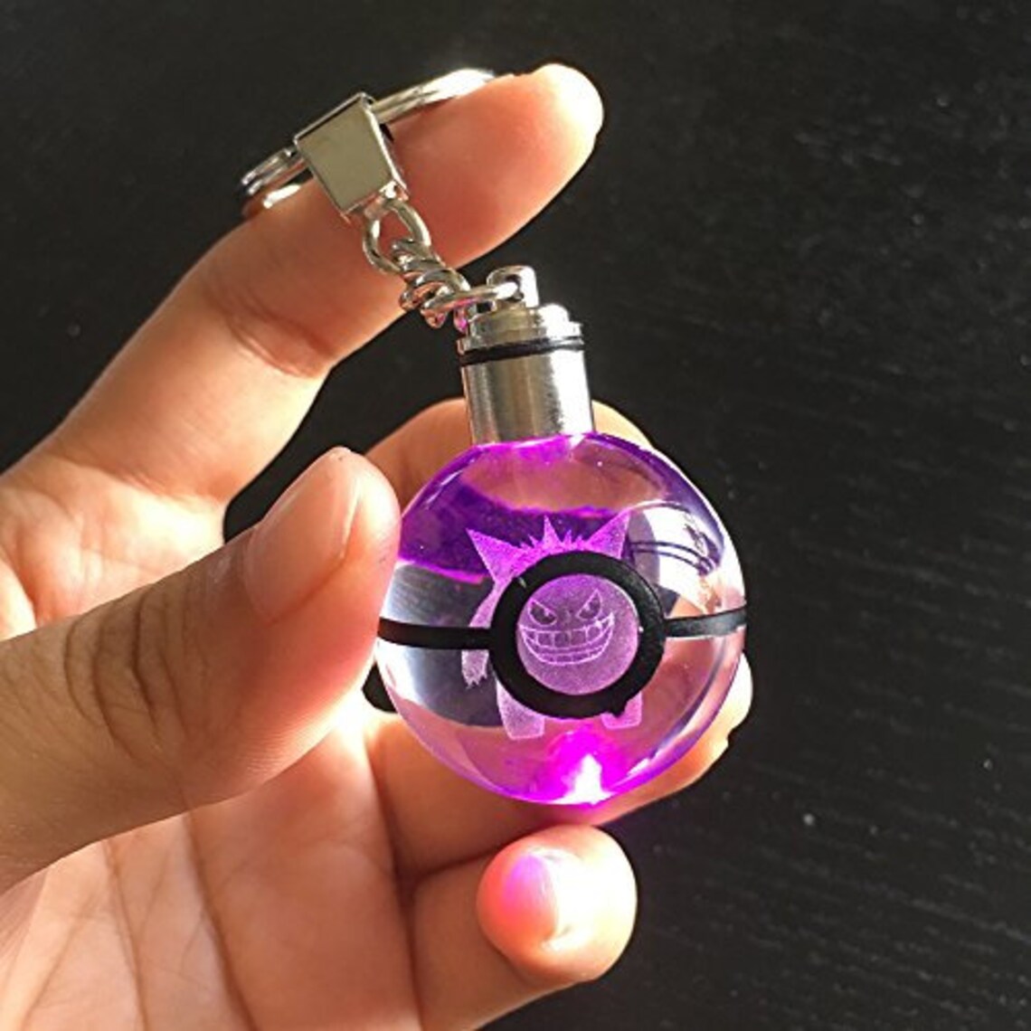 Skypio Luminous Pokemon Keychain Crystal Ball Pokémon LED - Etsy