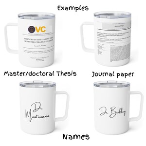 Publication Mug, Insulated Mug Tumbler, Custom Phd Mug, Phd Student ...