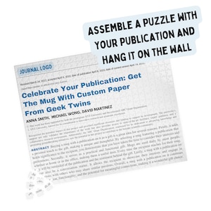 Custom Publication Gift Puzzle Game Research Article Decor Jigsaw Gift ...