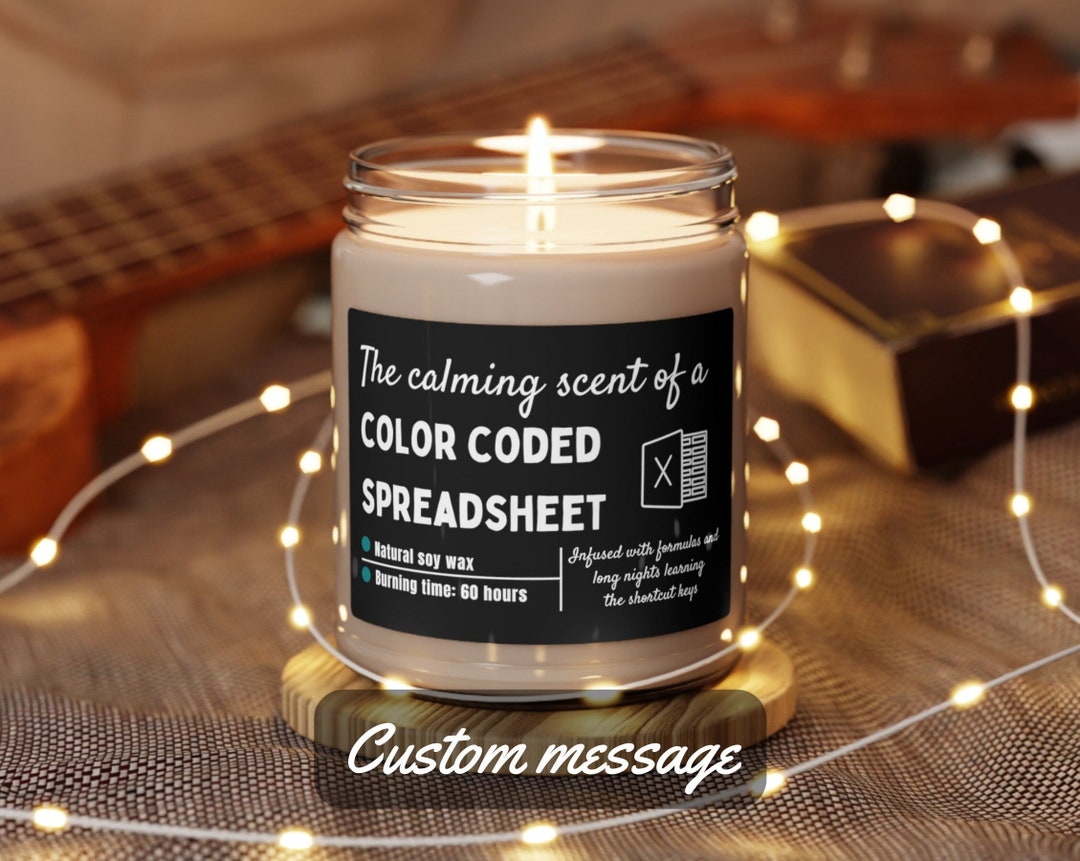 Calming Scent of a Spreadsheet | Aroma Eco Travel Candle | Excel ...
