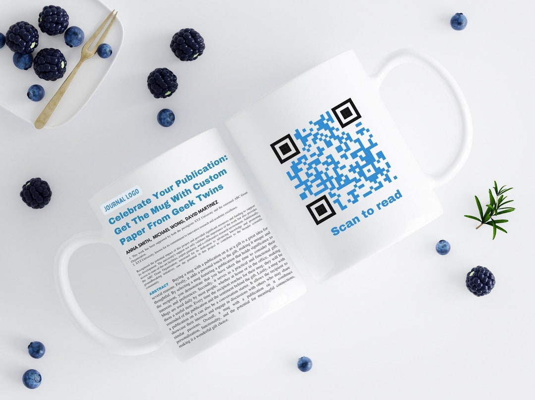 Phd Student Gift Mug With Custom Publication Coffee Mug With QR Code ...