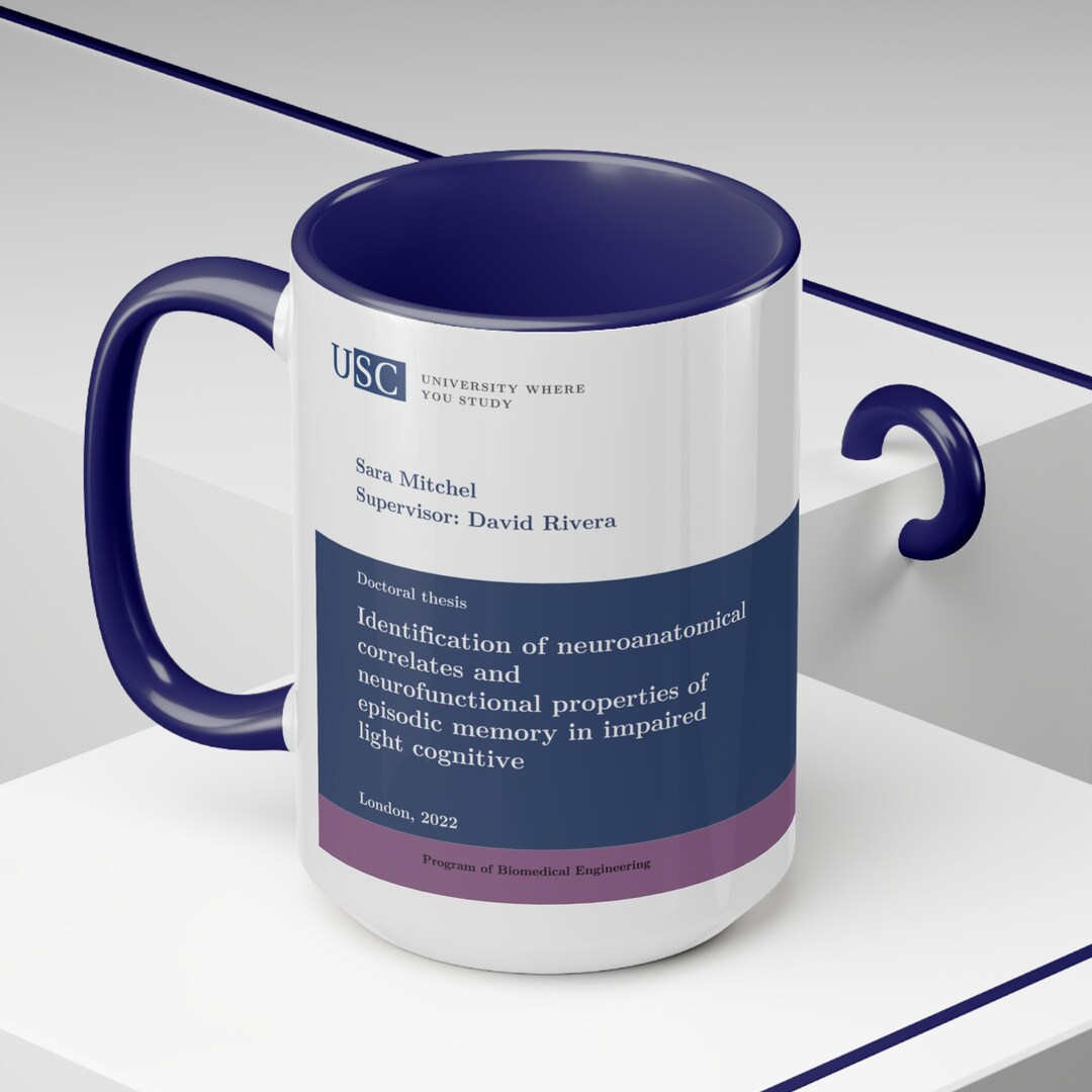 Thesis Mug Graduation Custom Thesis Mug Phd Student Gift - Etsy