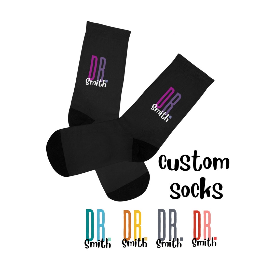 Doctor Socks With Custom Surname | Doctor Gift, Medical Student Gift ...