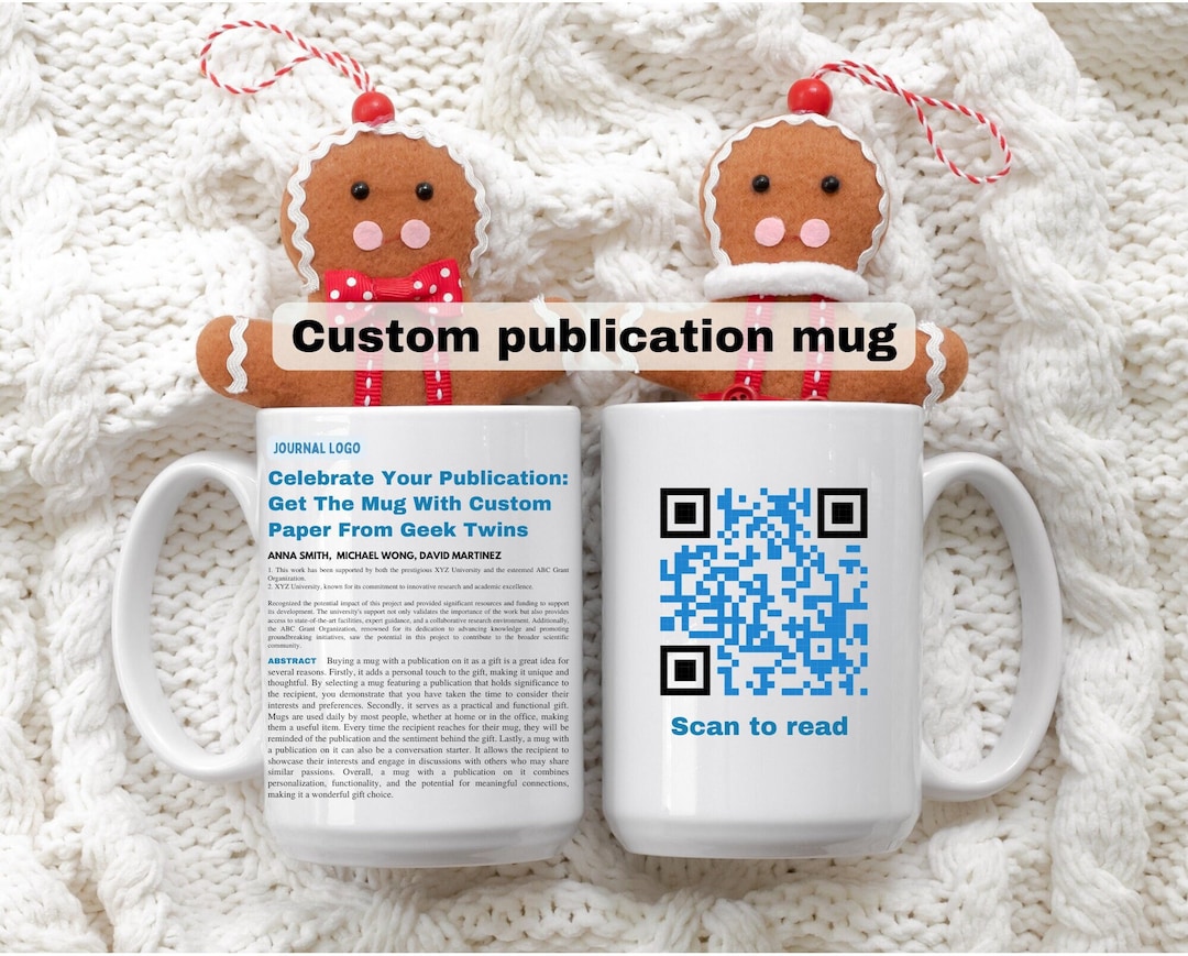 Publication Mug With QR Code, Phd Student Gift, Phd Graduation Gift ...