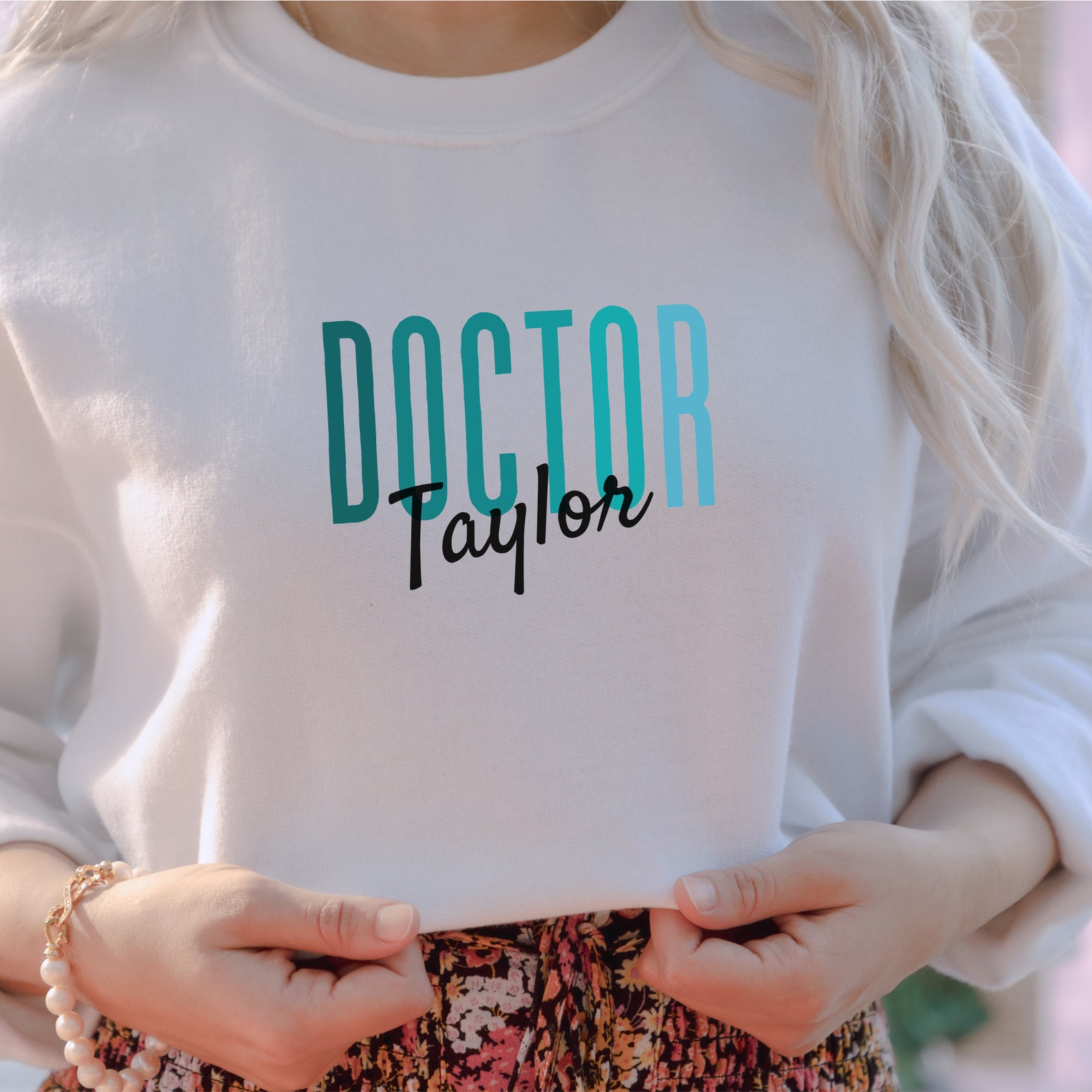 Personalized Doctor Sweatshirt, Custom PHD Gift, New Doctor Sweater ...