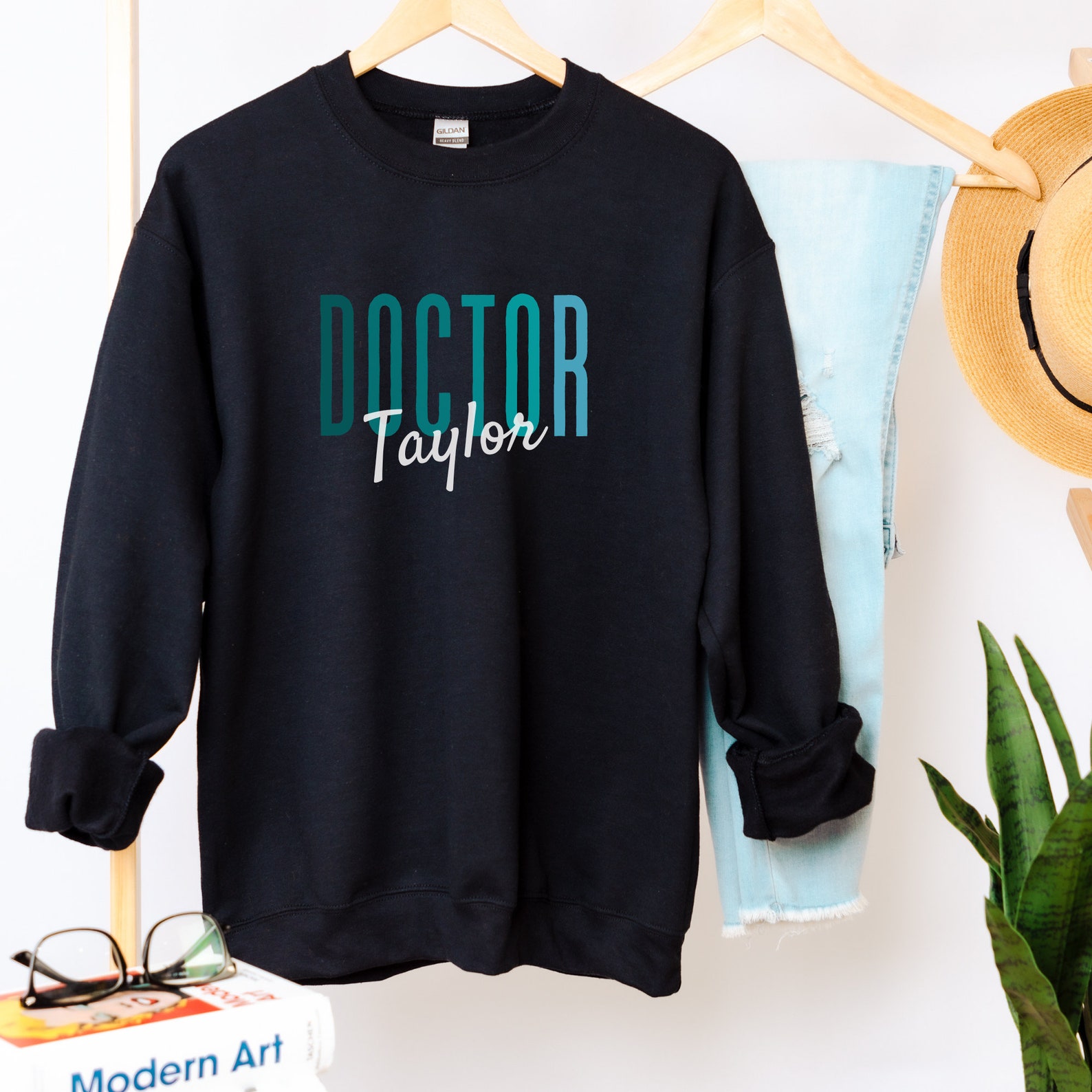 Personalized Doctor Sweatshirt Custom PHD Gift New Doctor - Etsy