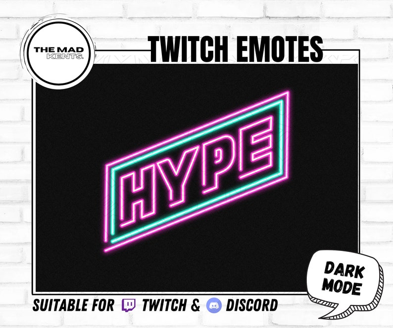Neon Hype Emote | Twitch Emote | Youtube Emote | Discord Emote ...