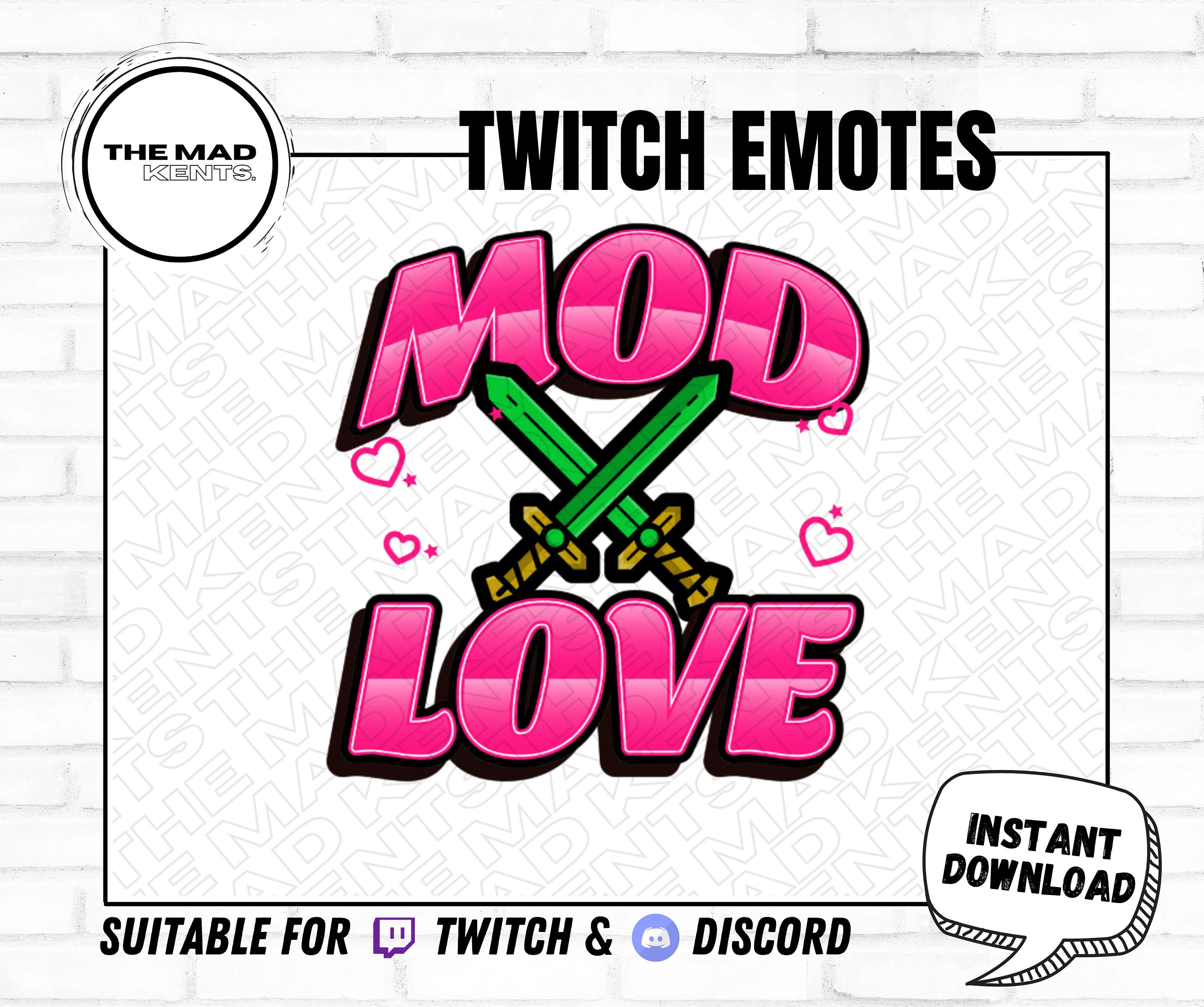Mod Love Emote for Twitch / Youtube / Kick / Discord - Etsy