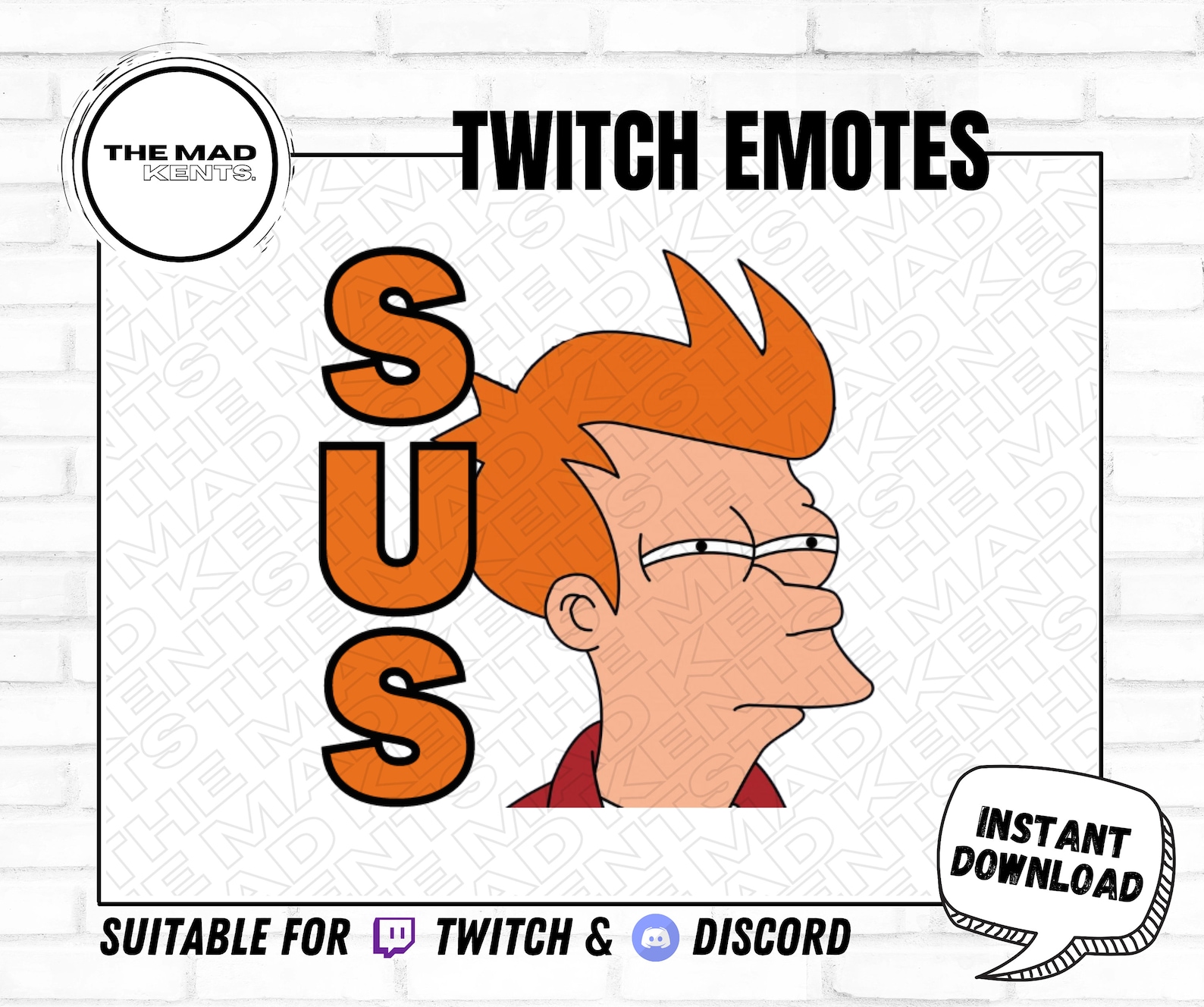 Sus Fry | Twitch Emote | Youtube Emote | Discord Emote | Streamer Emote ...