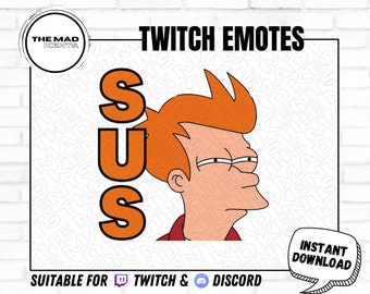 Twitch / Discord Emote / Sus / Fry / Futurama - Etsy