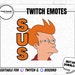 Sus Fry | Twitch Emote | Youtube Emote | Discord Emote | Streamer Emote ...