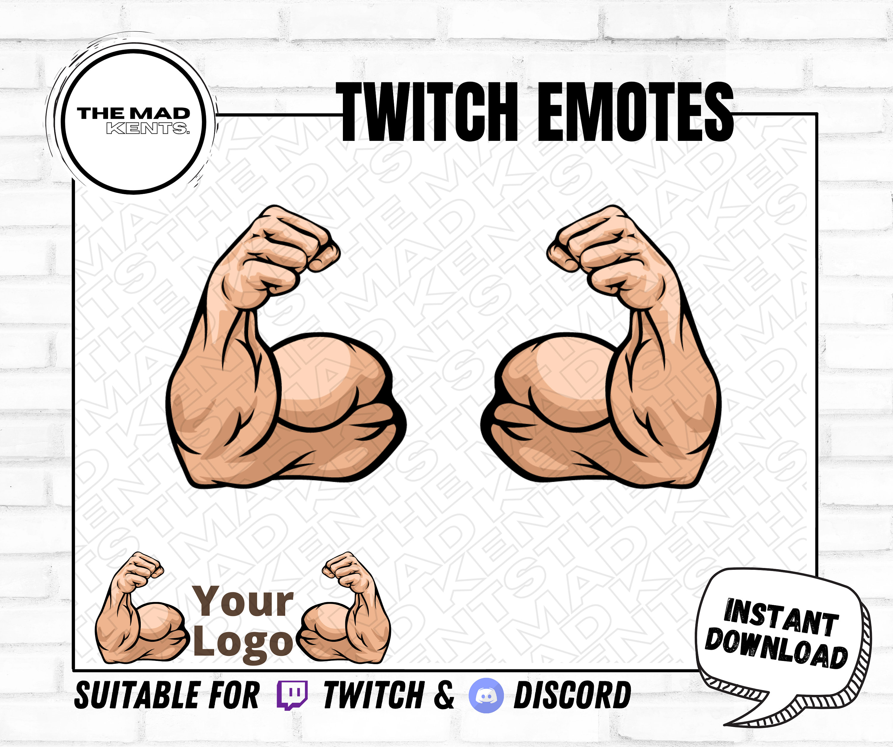 Flex Biceps Left & Right / Twitch and Discord Emote / Muscle - Etsy Ireland