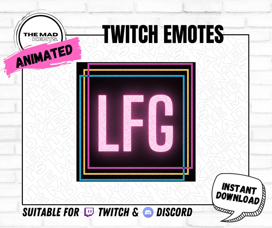 Animated Twitch Emote // LFG / Lets Fking Go / Neon - Etsy UK