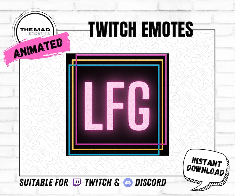 Animated Twitch Emote // LFG / Lets F**king Go / Neon - Etsy