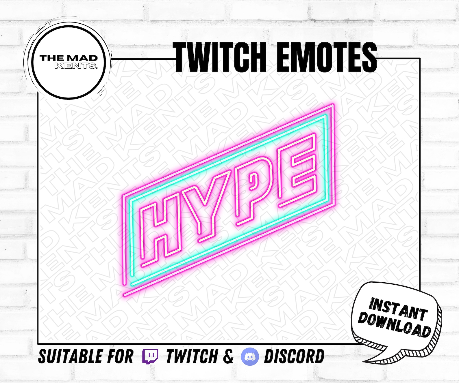 Neon Hype Emote | Twitch Emote | Youtube Emote | Discord Emote ...