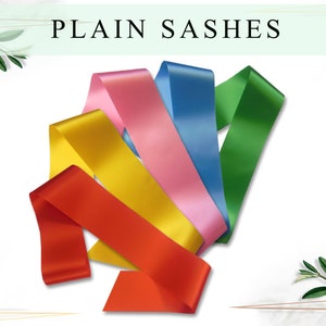 Plain Blank Sashes - 10, 25, 50 & 100 Packs Plain Sash Blank Sash ...