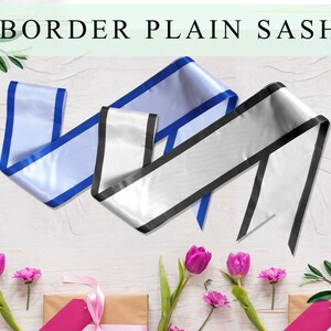 10, 25, 50 & 100 Packs Plain Sash Blank Sash Ribbon Sashes Decorate ...