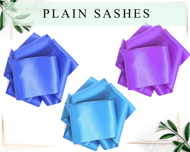 Plain Blank Sashes - 10, 25, 50 & 100 Packs Plain Sash Blank Sash ...